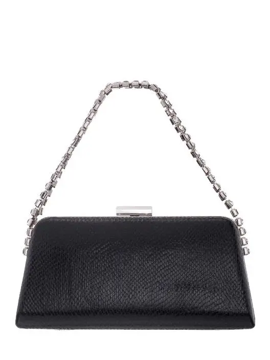 Nina Darsie-d Metallic Clutch - Black