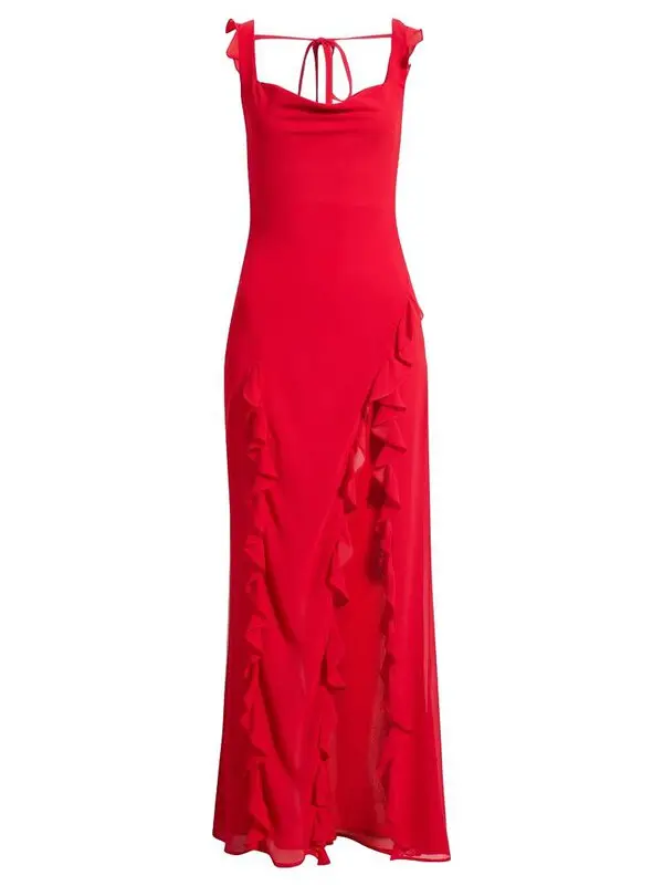 HELLO MOLLY All Night Affair Maxi Dress - Red