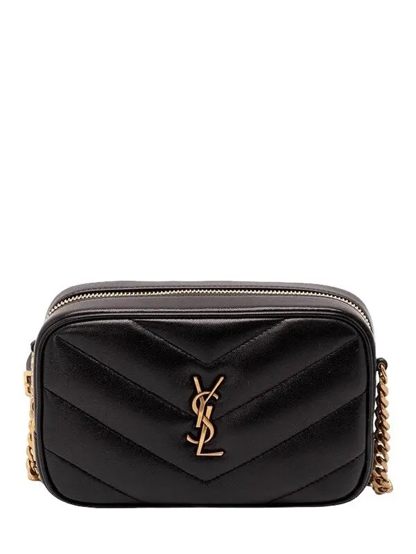 Saint Laurent Loulou Mini Camera Bag In Lambskin - Multicolor