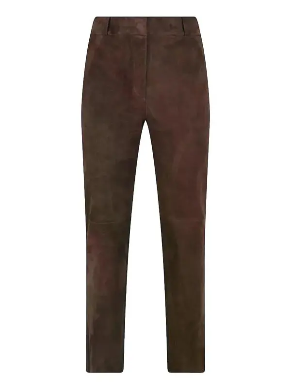 ARMA Jen Suede Leather Trousers - Brown