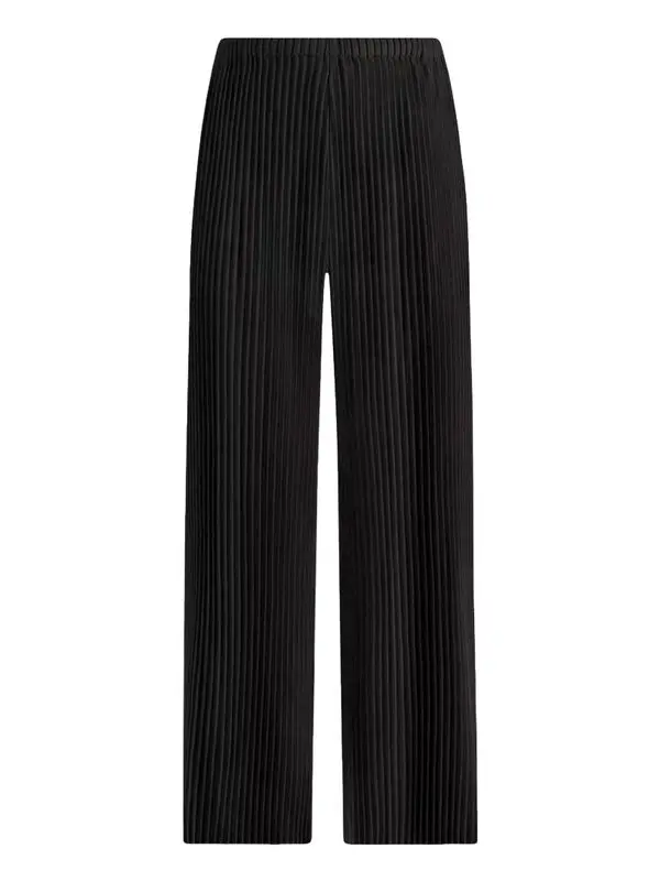 Manière De Voir Lila In Pleated Wide-leg Trousers - Black