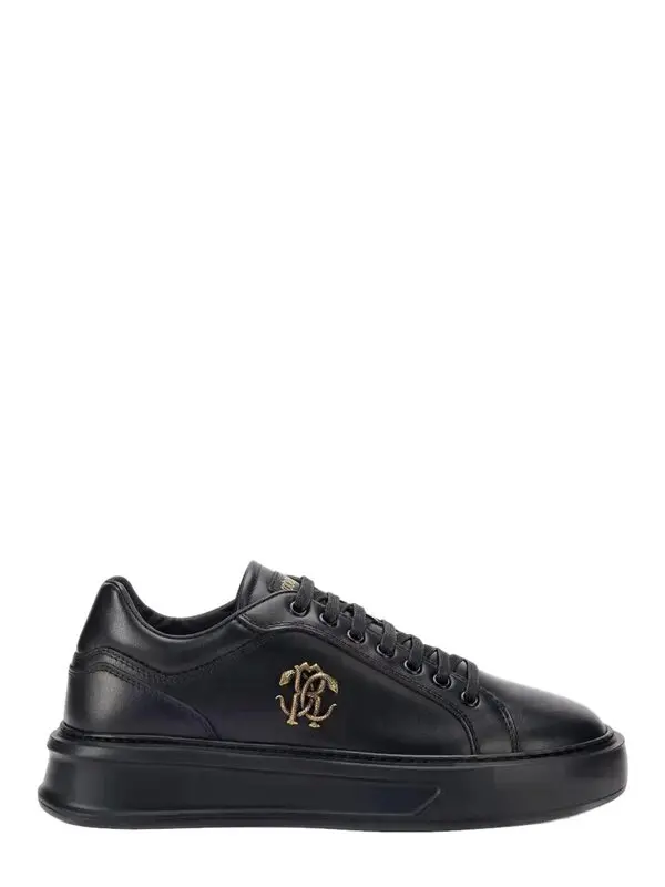 Roberto Cavalli Logo-plaque Platform Sneakers - Black
