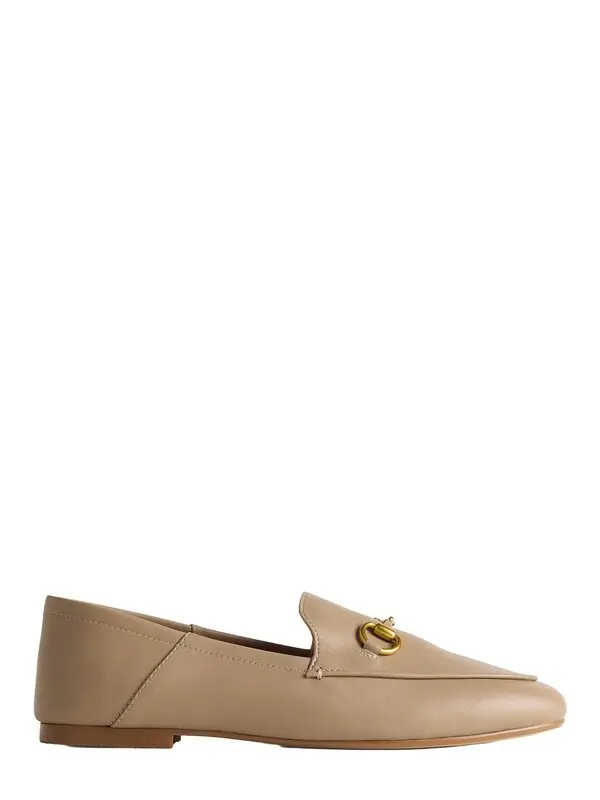 Quince Italian Leather Collapsible-heel Horsebit Loafer - Soft Brown