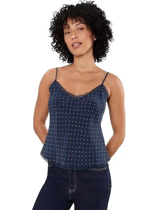 Madewell Lace-trim V-neck Cami Top Clothing - Deep Indigo