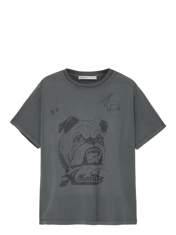 ALLSAINTS Hardships Jules Oversized Graphic T-shirt - Black