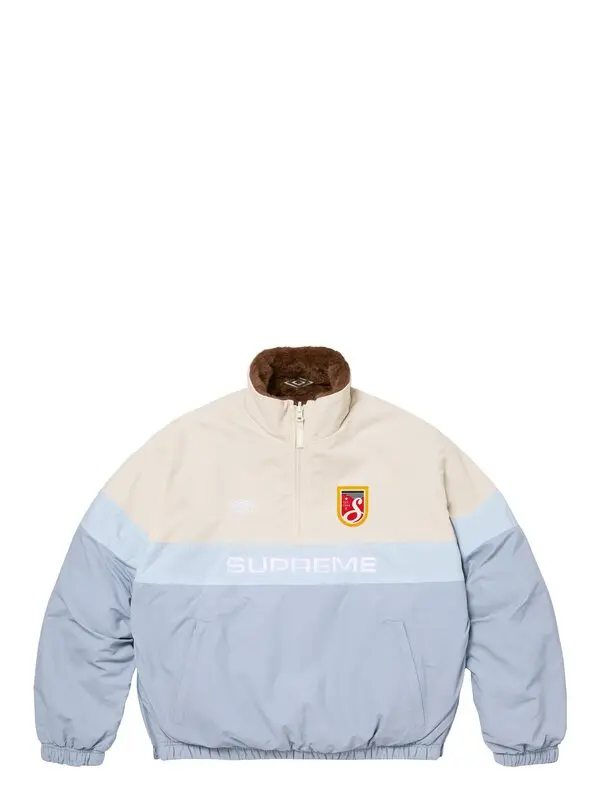 Supreme X Umbro Reversible Faux Fur Pullover 'light - Blue