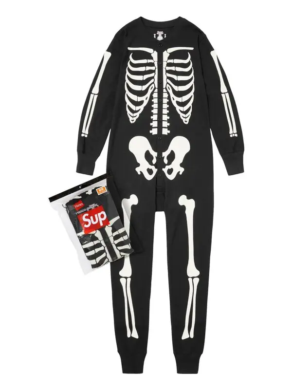 Supreme X Hanes Bones Thermal Union Suit - Black