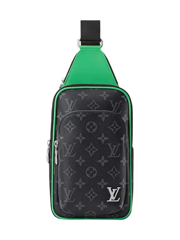LOUIS VUITTON Avenue Slingbag Pm Monogram Midnight Canvas/bamboo Green - Black
