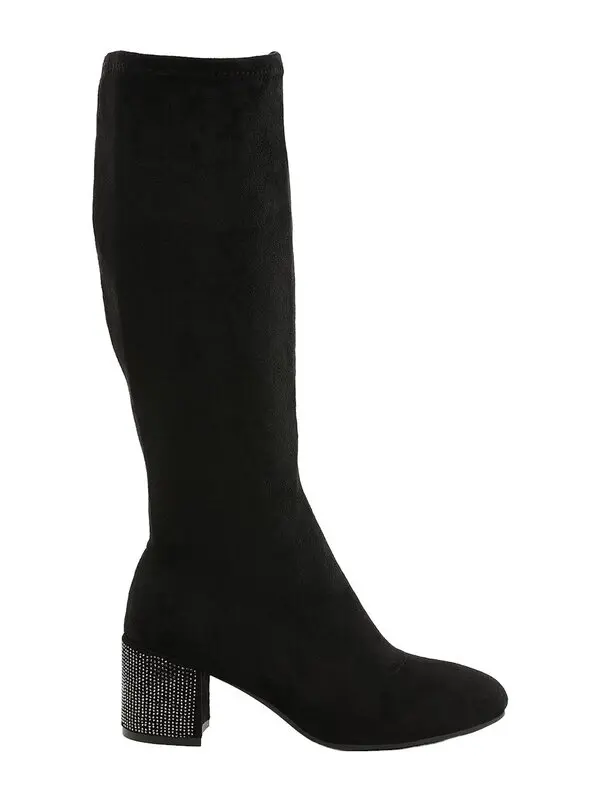 RAG & CO Sinaloa Microfiber Knee High Boots In By - Black