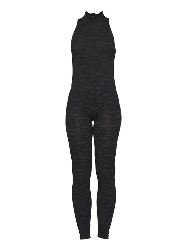 MONOSUIT Seamless High Neck Sleeveless Full Eco Bodysuit Americana - Black