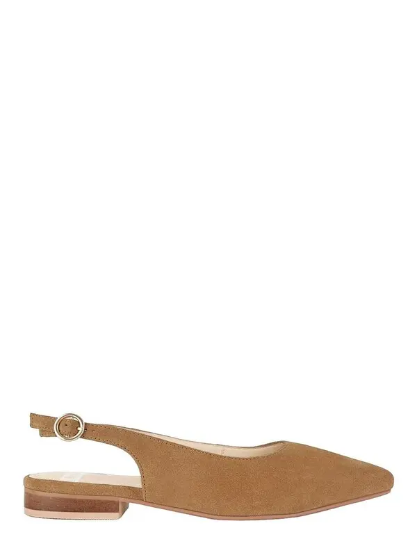 RAG & CO Hocane Real Suede Leather Slingback Sandals In Tan By - Brown