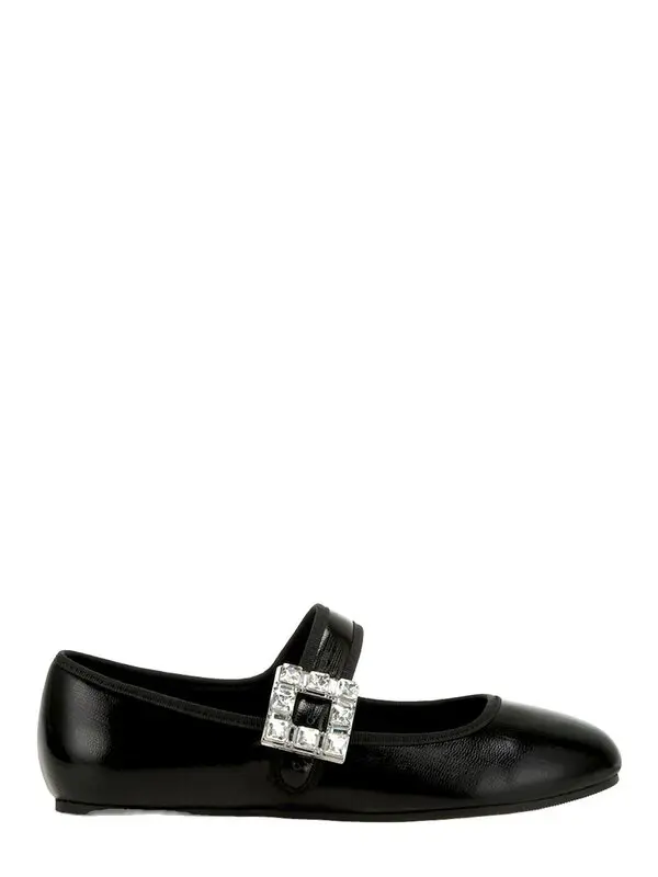 RAG & CO Upstage Brooch Mary Jane Ballerinas In By - Black