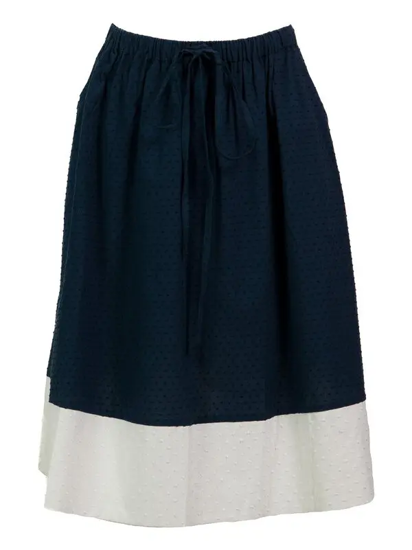 KRISTINIT Neutrals Swiss Dot Marija Skirt - Blue