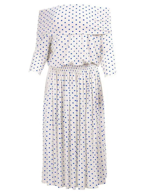 KRISTINIT Jersey Polkadot Mounia Dress - Blue