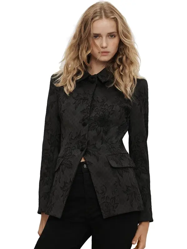 Veronica Beard Bodie Long-sleeve Jacket - Black