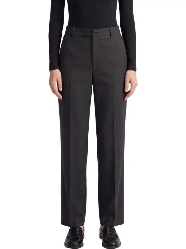 MAISON MARGIELA Wide-leg Tailored Wool Trousers With Four Stitches - Grey