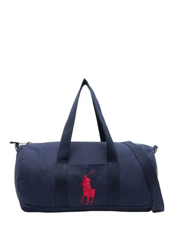 Polo Ralph Lauren Cotton Canvas Duffle Bag With Embroidered Pony Logo - Blue