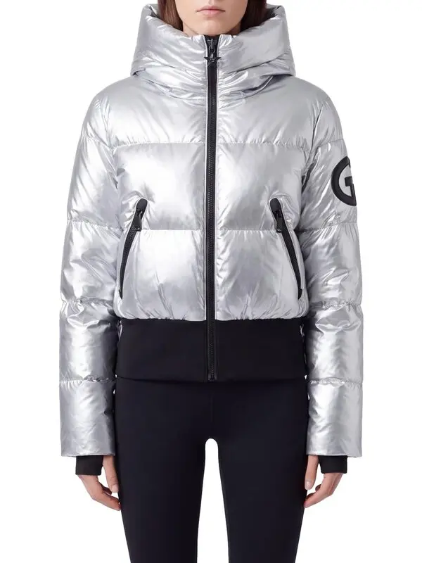 Goldbergh Cropped Quilted Water-repellent Puffer Jacket With Padded Hood - Silver