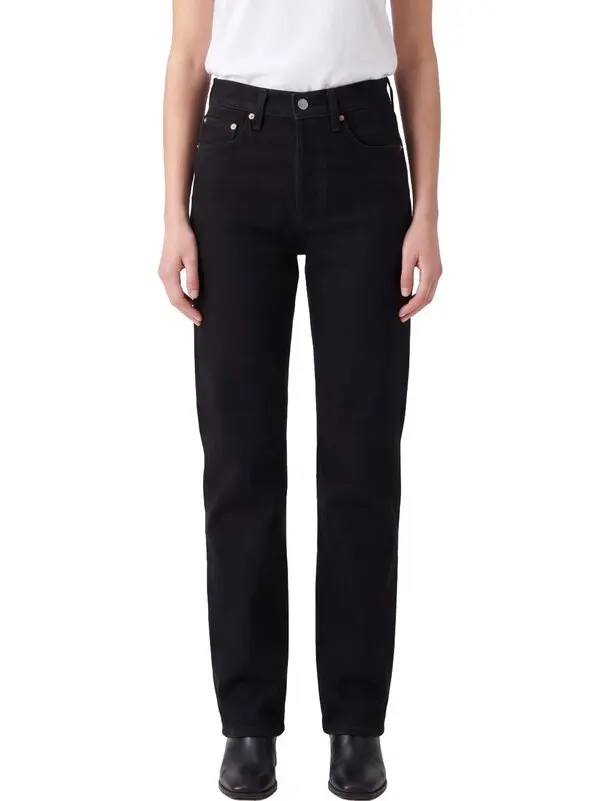LEVI'S Ribcage High-waisted Wide Leg Jeans In Recycled Denim - Black