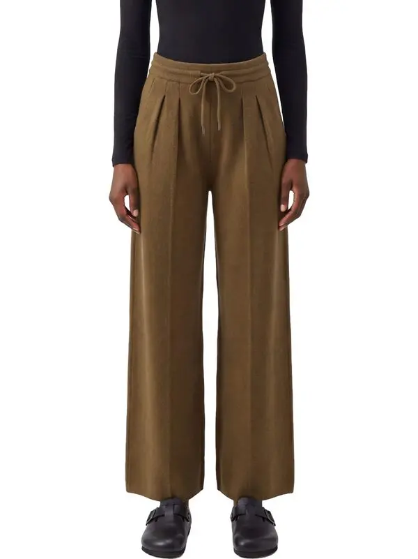 Max Mara High-waisted Wool And Cashmere Knit Trousers - Camel