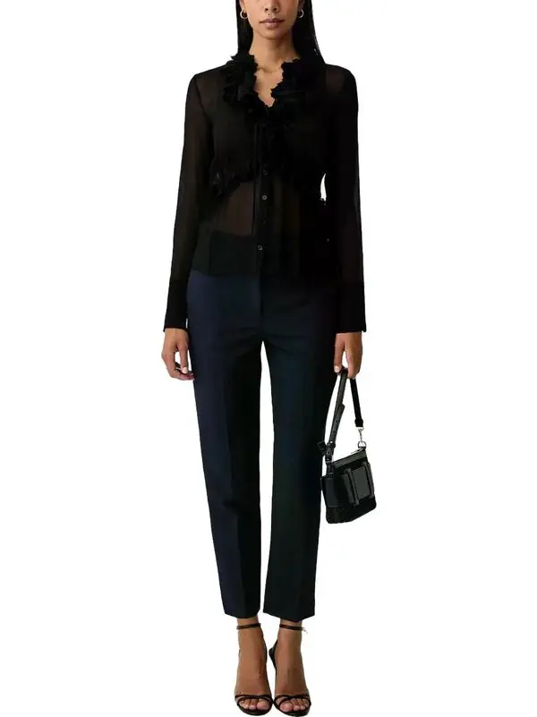 FRACOMINA Pressed-crease Tailored Trousers - Blue