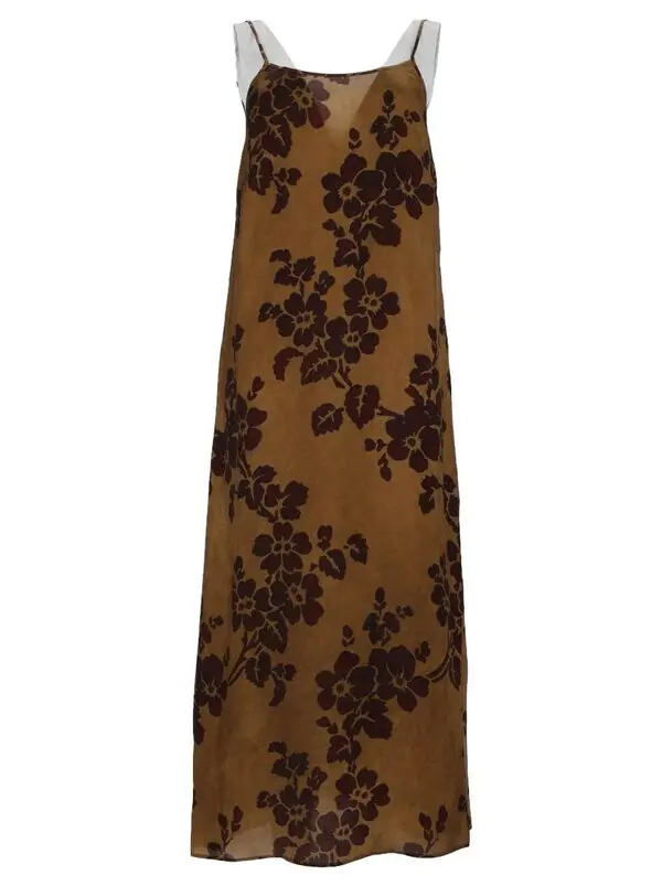 UMA WANG Floral Print Slip Dress - Multicolour