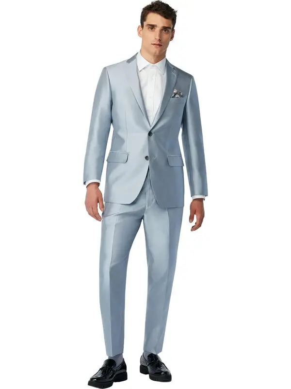 INDOCHINO Hythe Silk Wool Blazer - Gray