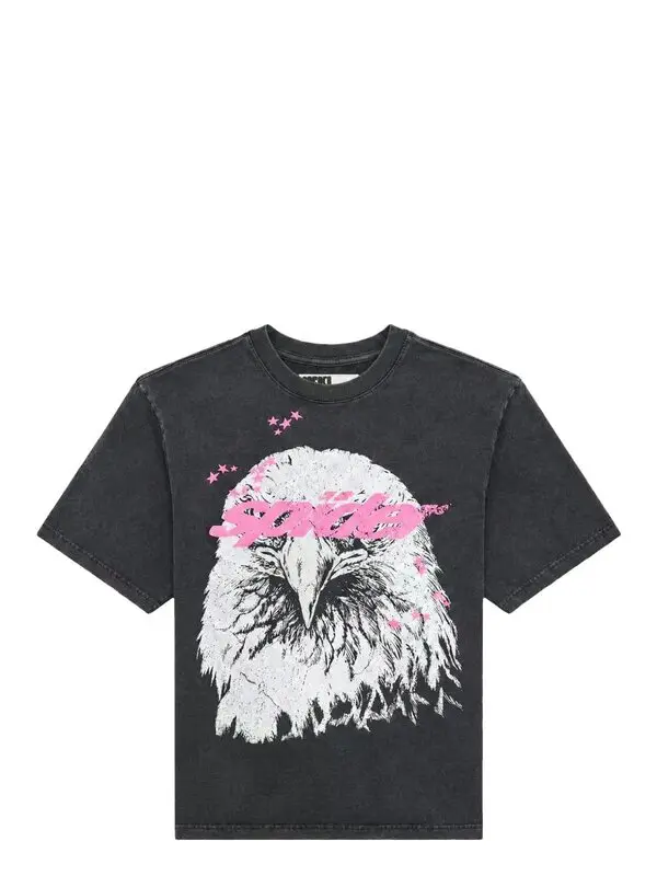 SP5DER Screaming Eagle Graphic-print T-shirt - Black