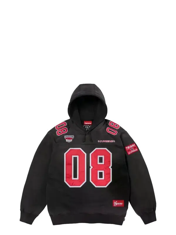 Supreme Football Jersey Hoodie - Onyx