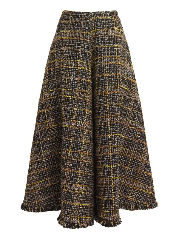 Altuzarra Tweed Varda Midi Skirt - Black