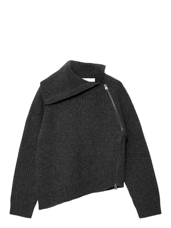 ALLSAINTS Wool Asymmetric Cleo Sweater - Grey