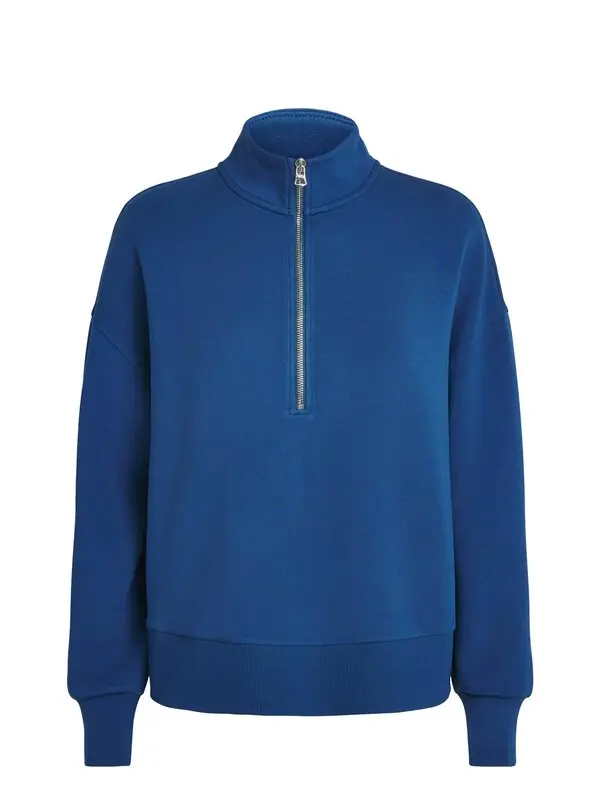 Varley Doublesoft Mavis Half-zip Sweatshirt - Blue