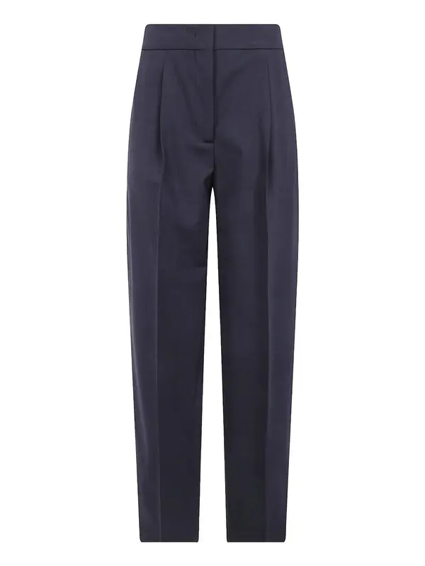 JOSEPH Toni Button-tab Pleated Trousers - Graphite Gray