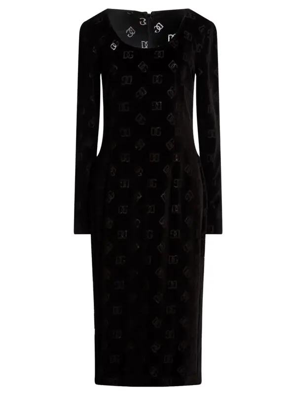 Dolce & Gabbana Velvet Dress - Black