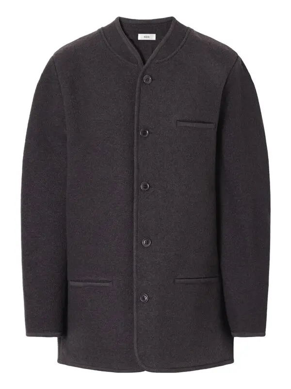 RIER Felted Wool-fleece Jacket - Black