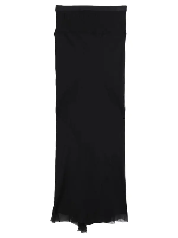 Rick Owens Solid-color Light And Thin Knitted Dress - Black
