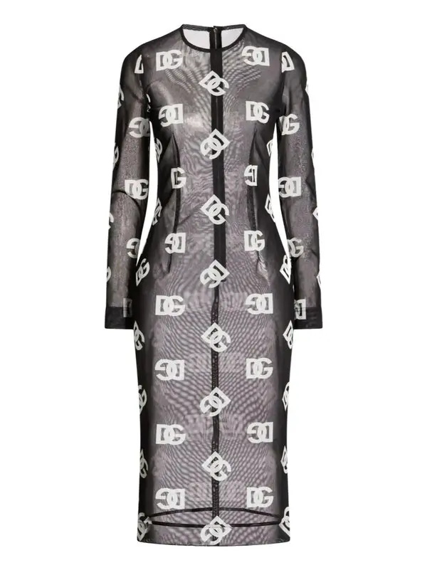 Dolce & Gabbana Stretchy Bodycon Dress - Black
