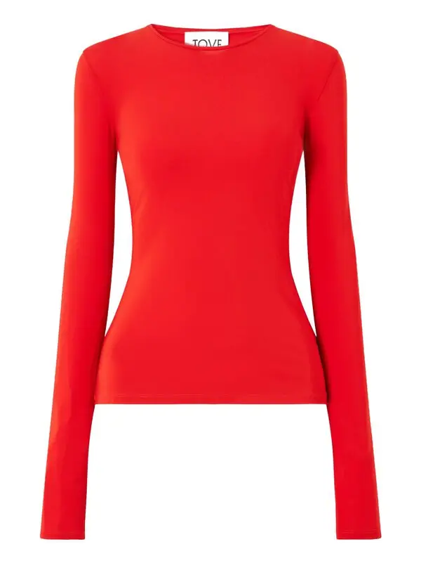 Tove Stretch Jersey T-shirt - Red