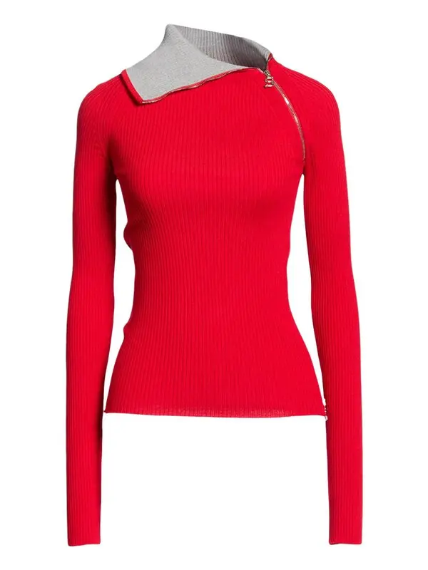 Sportmax A Simple Wool Knitted Sweater - Red
