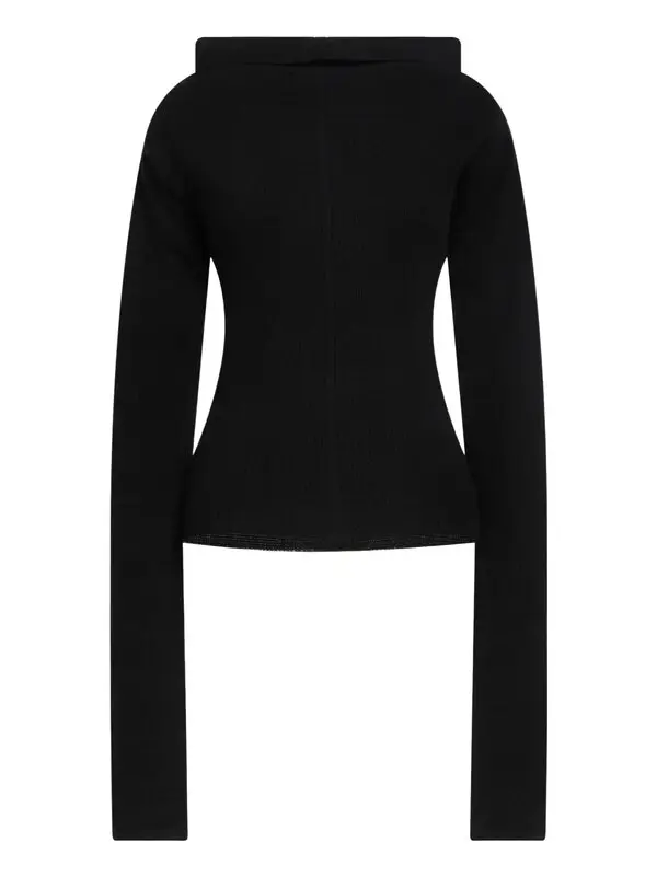Rick Owens High-neck Long-sleeve Top - Black