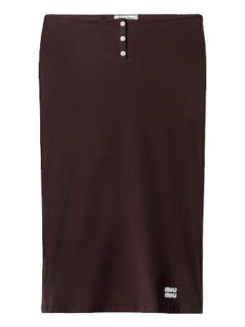 Miu Miu Stretch Jersey Skirt - Ebon