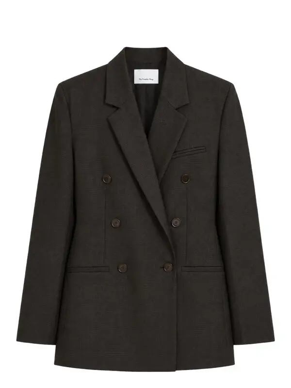 THE FRANKIE SHOP Jade Double-breasted Blazer - Black
