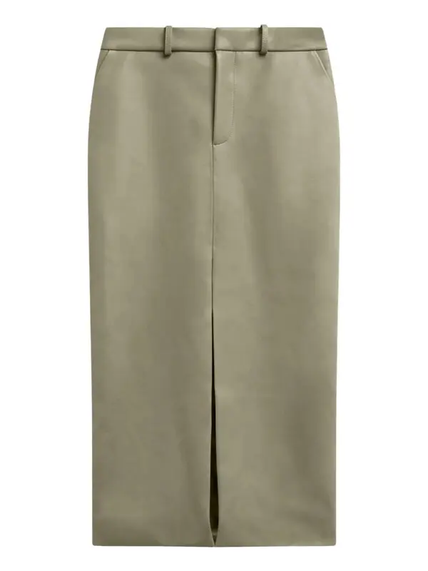 THE FRANKIE SHOP Maybelle Front-slit Midi Skirt - Gray