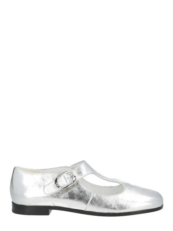 Balenciaga Metallic Ballet Flats - Silver