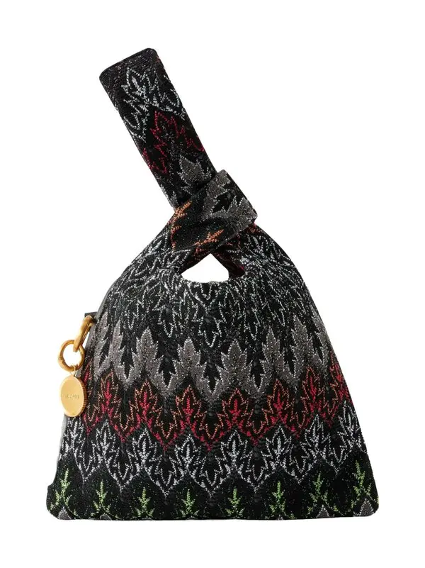 Missoni Striped Lurex Shoulder Bag - Black