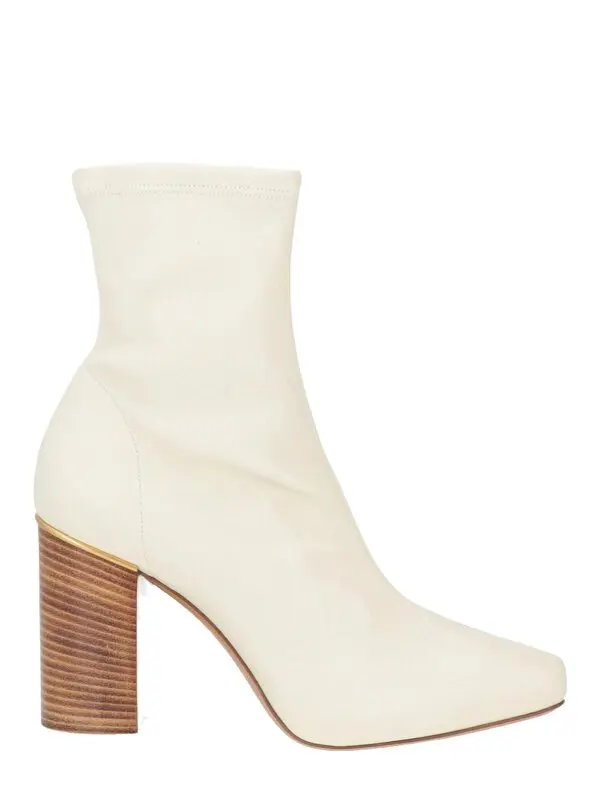 Chloé Minimalist Leather Ankle Boots - Camel