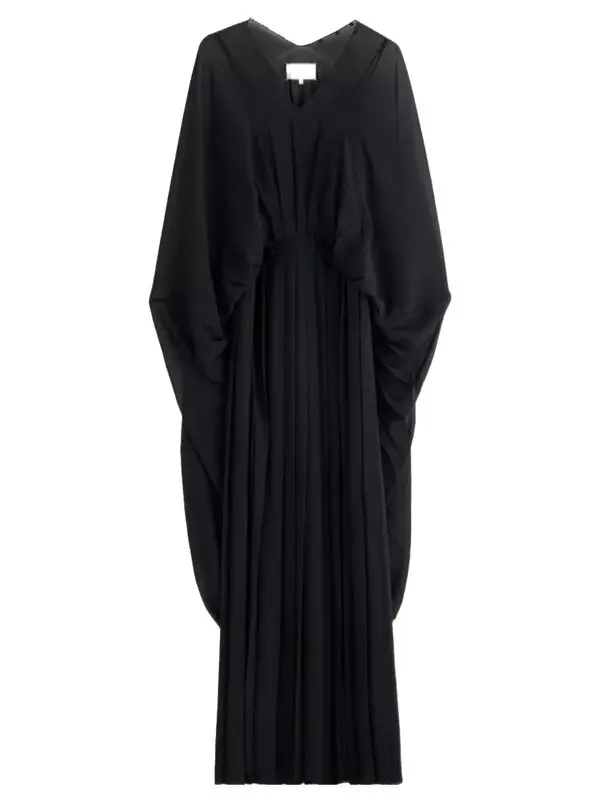 MAISON MARGIELA Pleated Kaftan Maxi Dress - Black