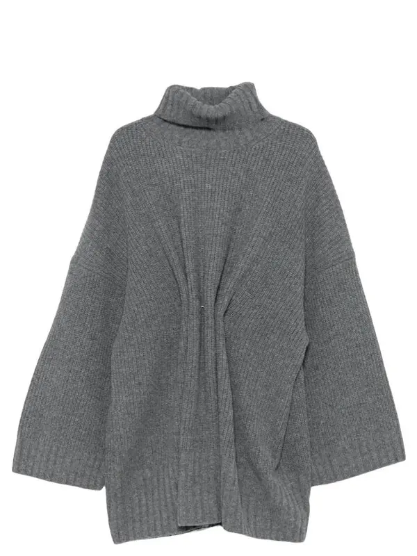 THE FRANKIE SHOP Ribbed Knit Dress - Gray