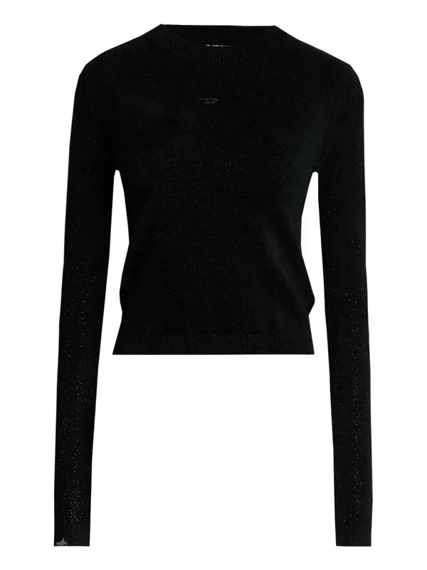 DIESEL® Long-sleeved Knitted Sweater - Black