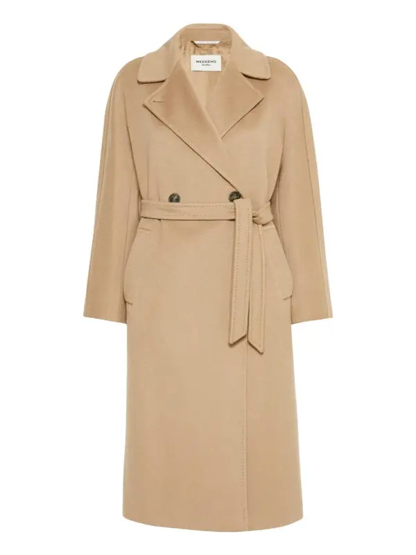 Max Mara Long-sleeved Cashmere Coat - Camel